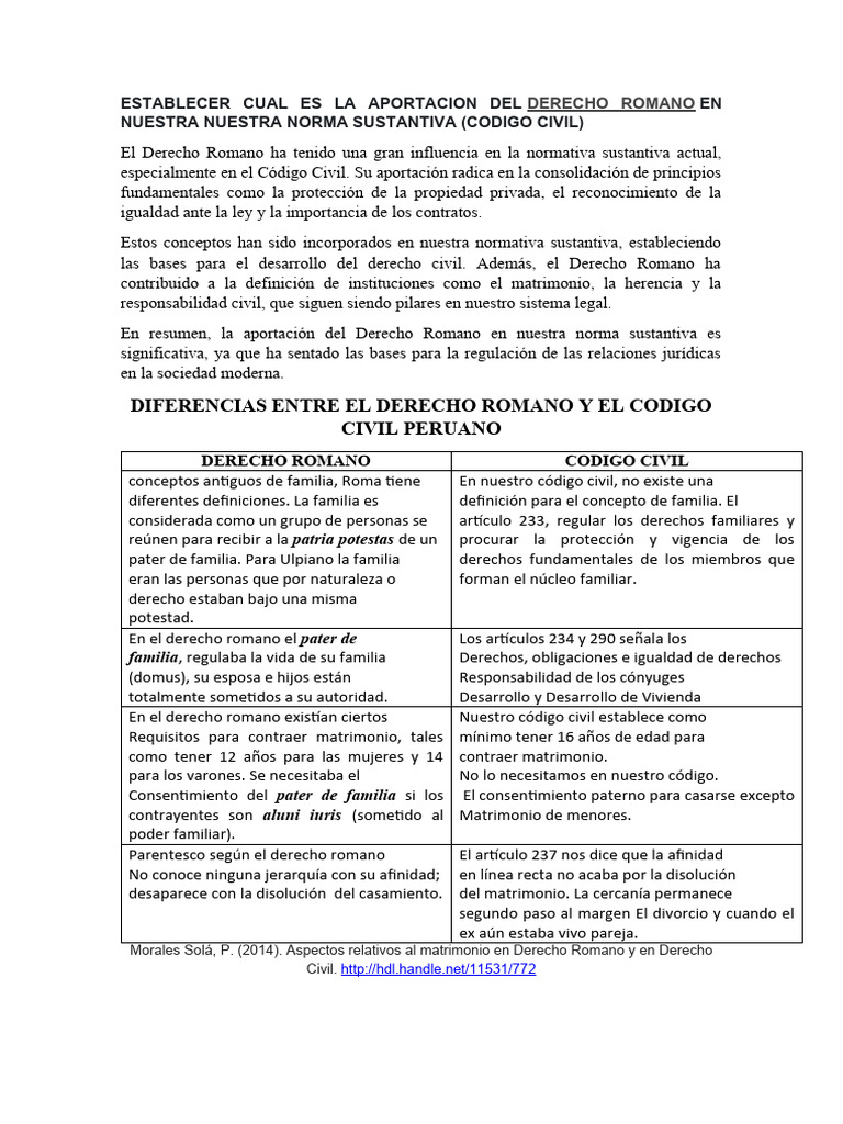 FIGURAS JURIDICAS DEL DERECHO ROMANO Y LAS ESTABLECIDAS EN NUESTRO ...