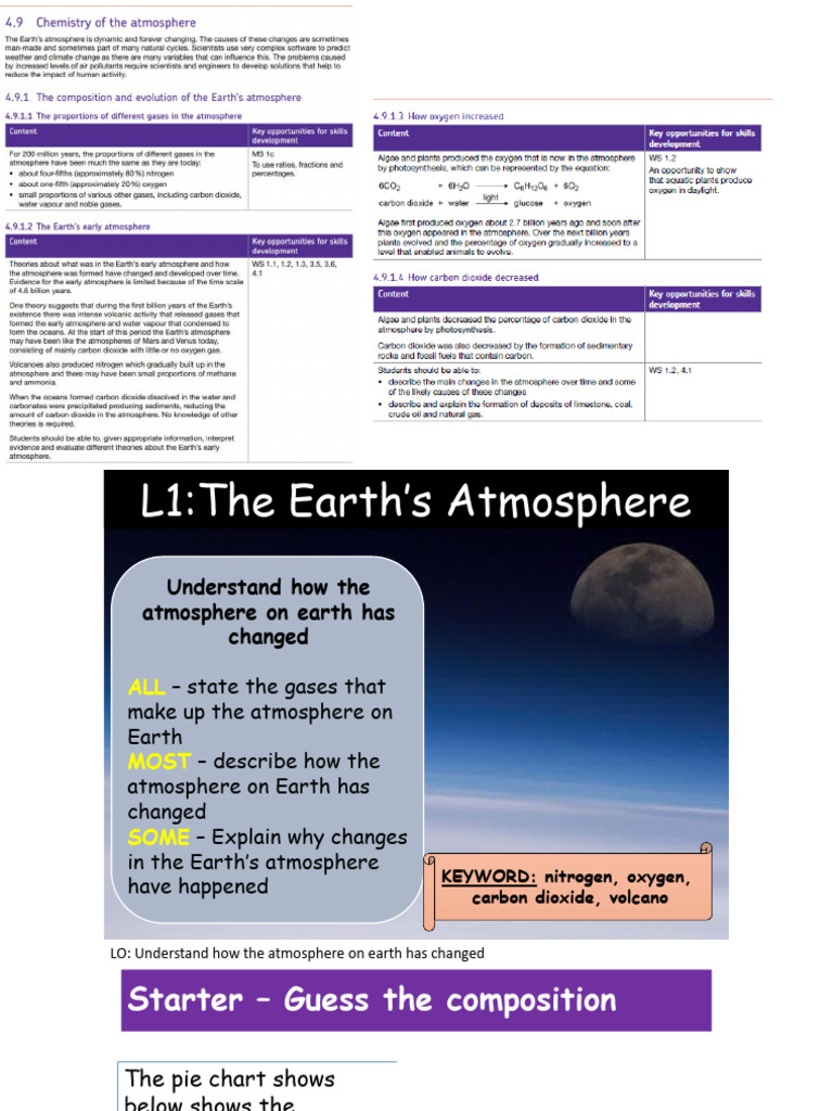 L1 The Early Atmosphere Updated March 2023 | PDF | Atmosphere ...