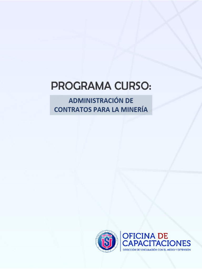 Formato-Programa-Administración de Contratos para La Minería. | PDF | Dinero