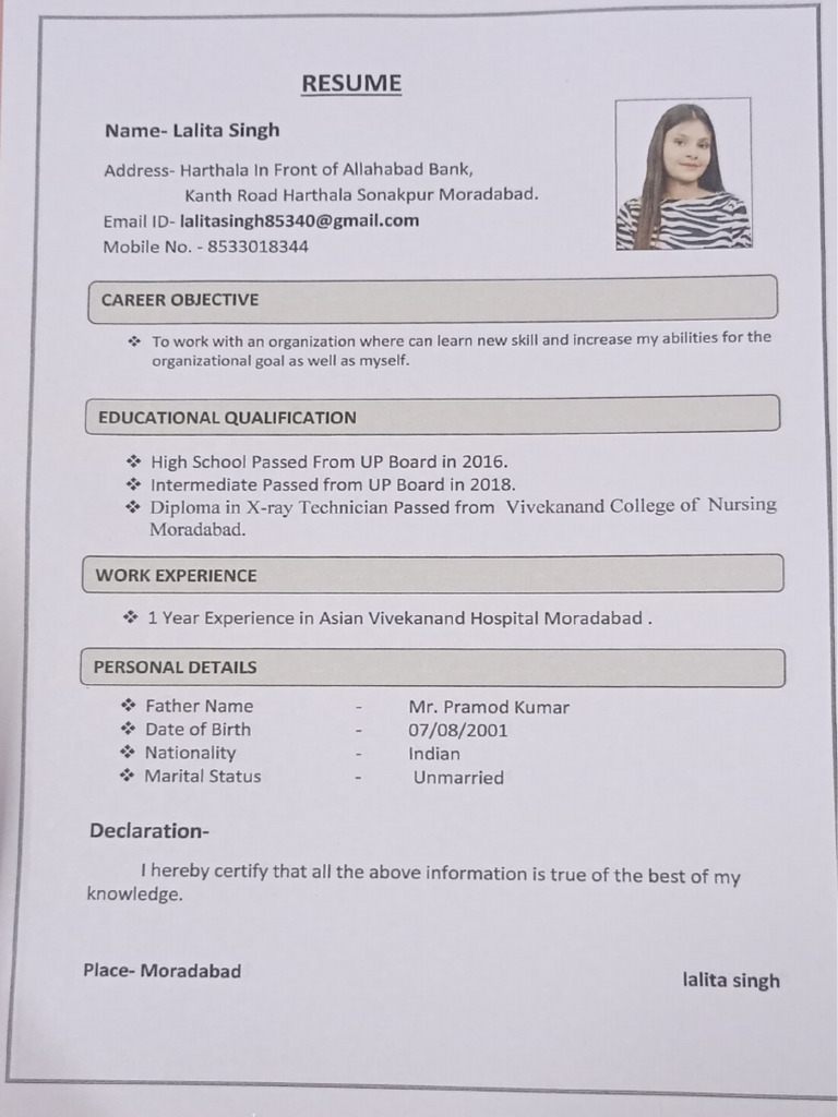 Lalita Resume | PDF