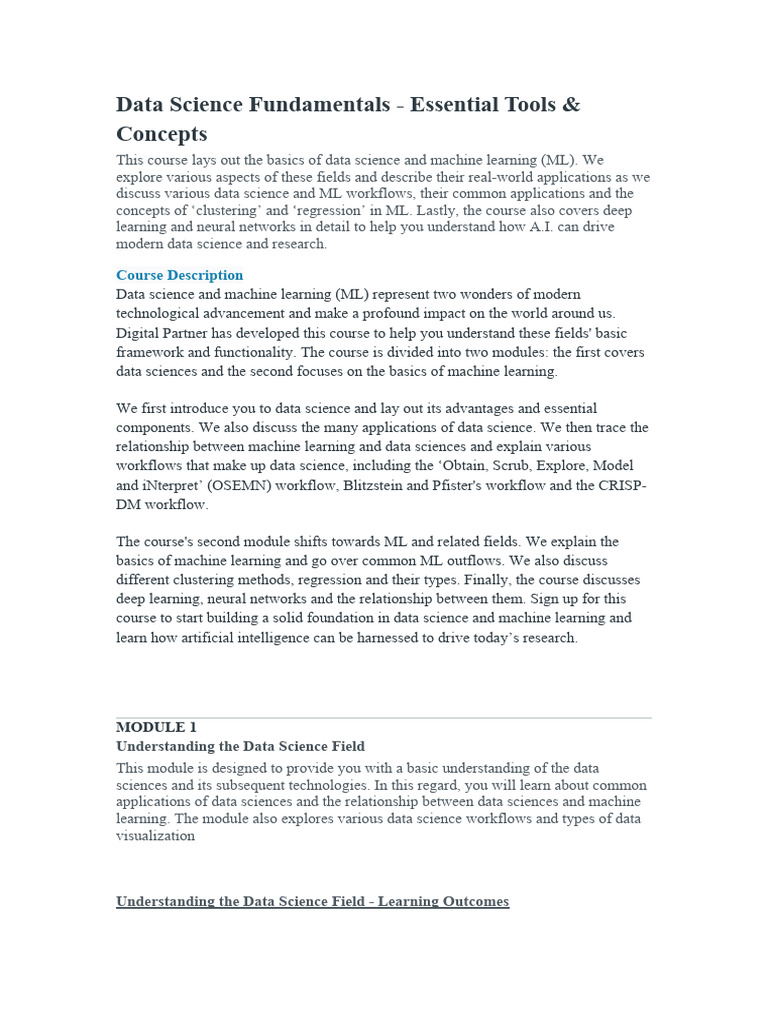Data Science | PDF | Machine Learning | Data Science