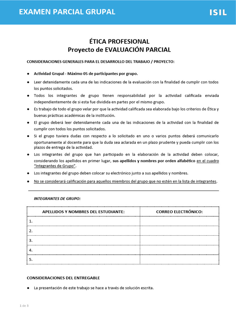 Examen Parcial Grupal | PDF