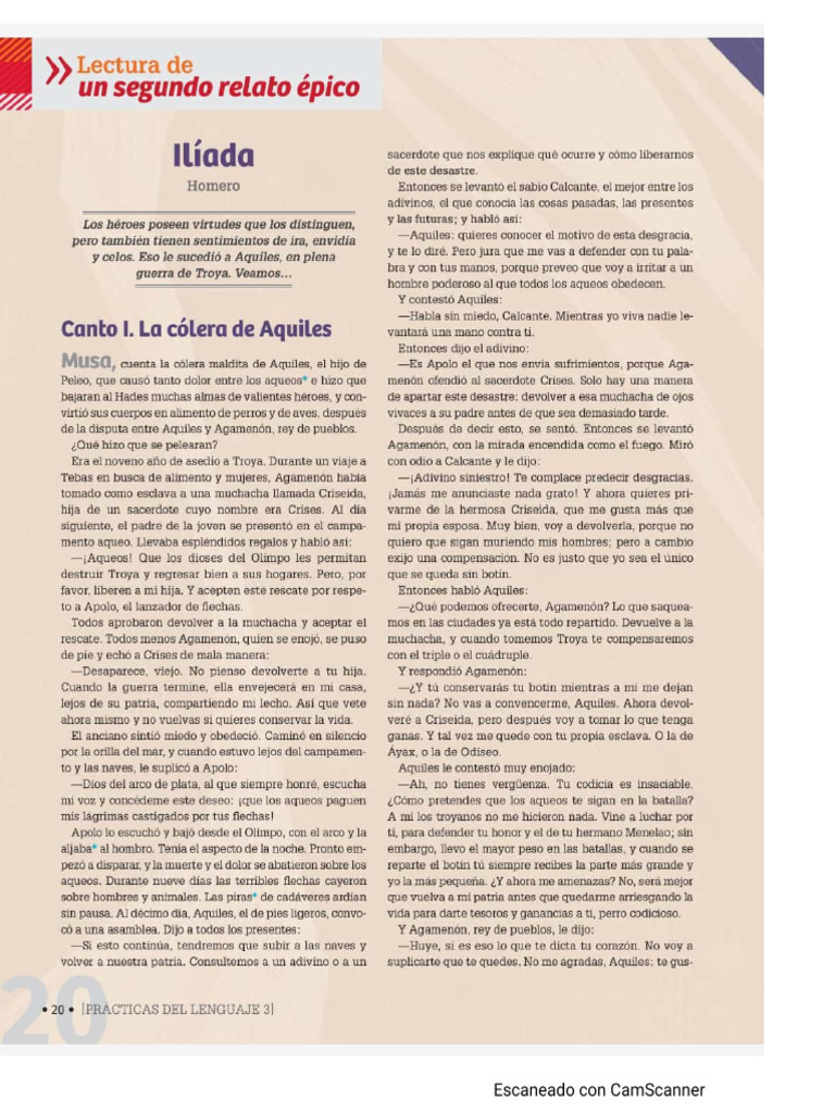 Iliada - Canto I | PDF