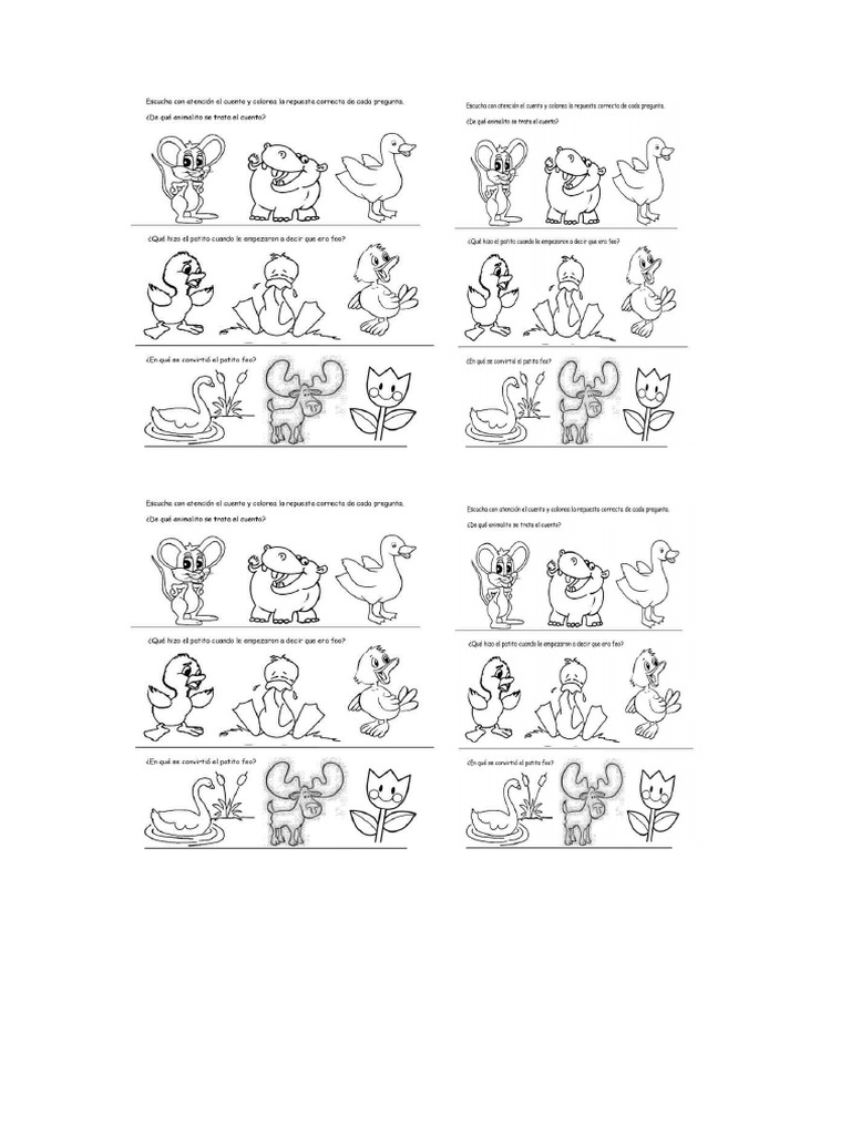 Actividad El Patito Feo | PDF