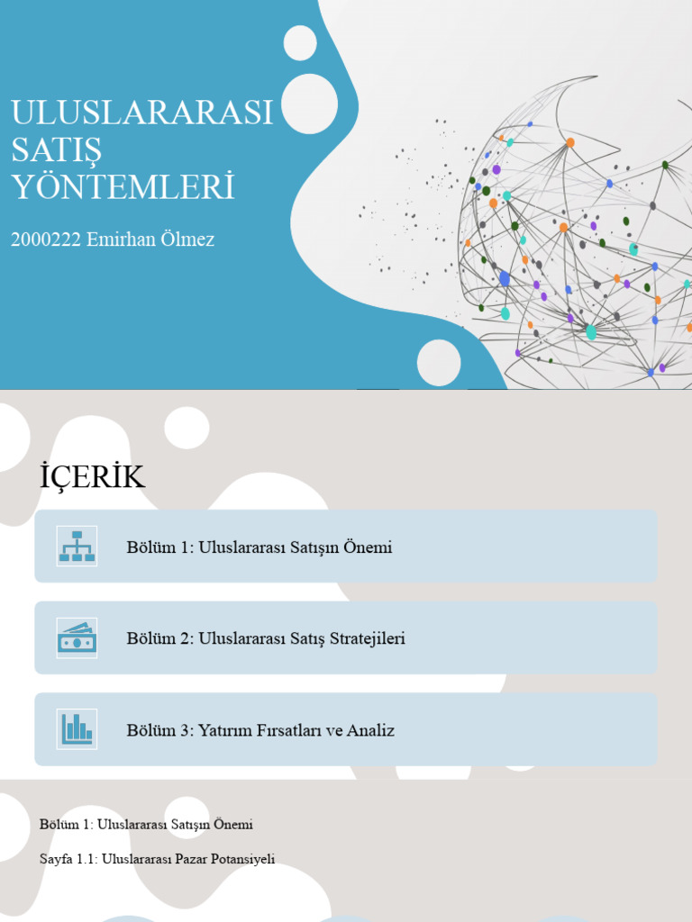 Uluslararasi Satiş Yöntemleri: 2000222 Emirhan Ölmez | PDF