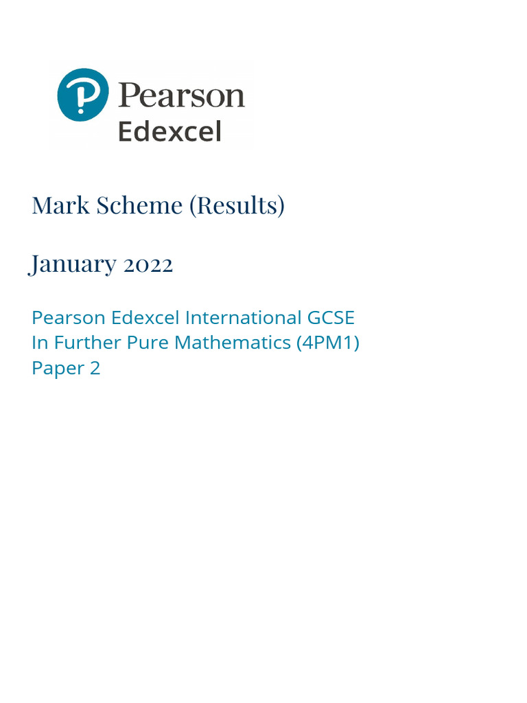 Jan 2022 p2 Ms Pmaths | PDF | Mathematical Objects | Mathematics