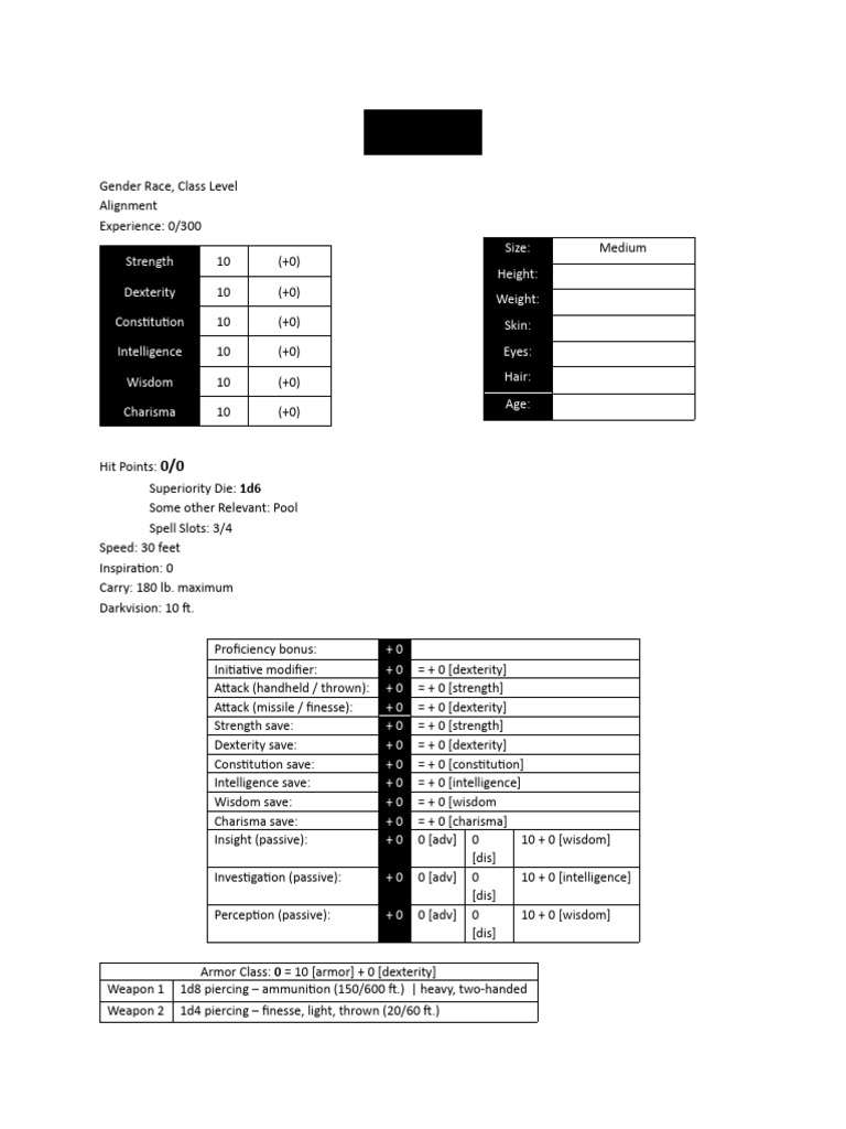 Bazdal Character Sheet | PDF | Dwarf (Dungeons & Dragons)