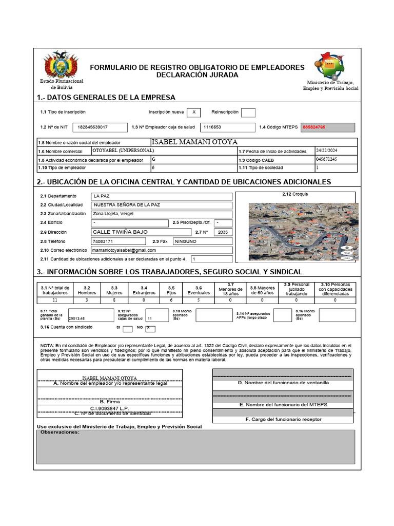 Isabel Formulario ROE | PDF | Business | Economias