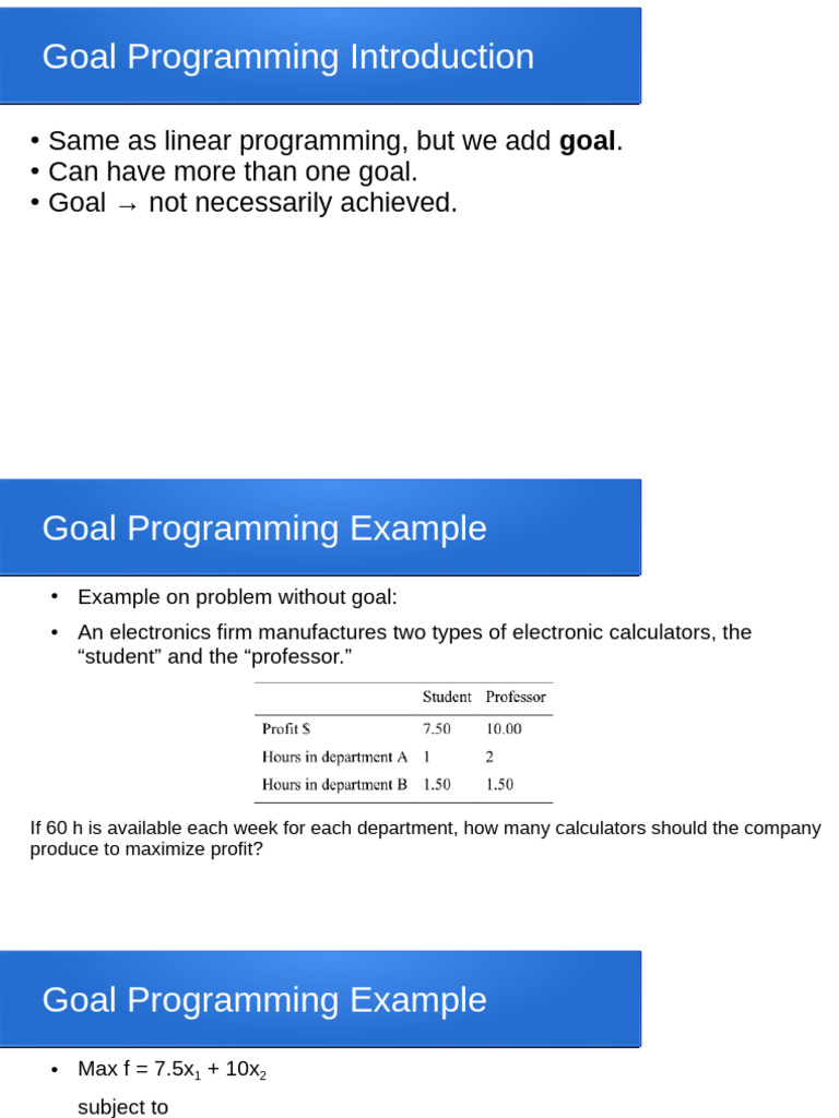 Ch4 Goal Programming | Download Free PDF | Applied Mathematics
