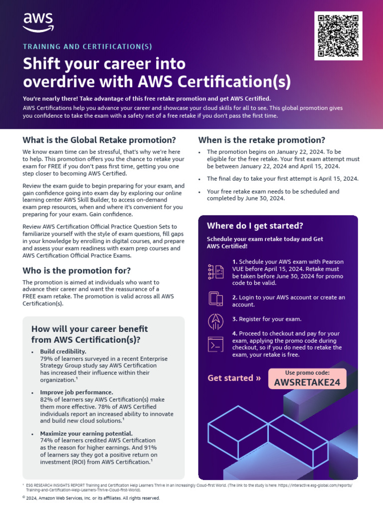 AWS Certification Retake Flyer | PDF | Amazon Web Services | Cognition