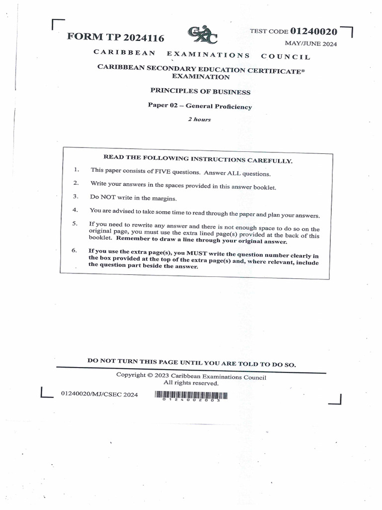 POB P2 - 2024 Answer Sheet by Taconese | PDF | Brand | Digital Marketing