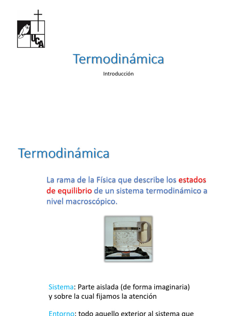 Termodinámica Introduccion | PDF | Termodinámica | Importar