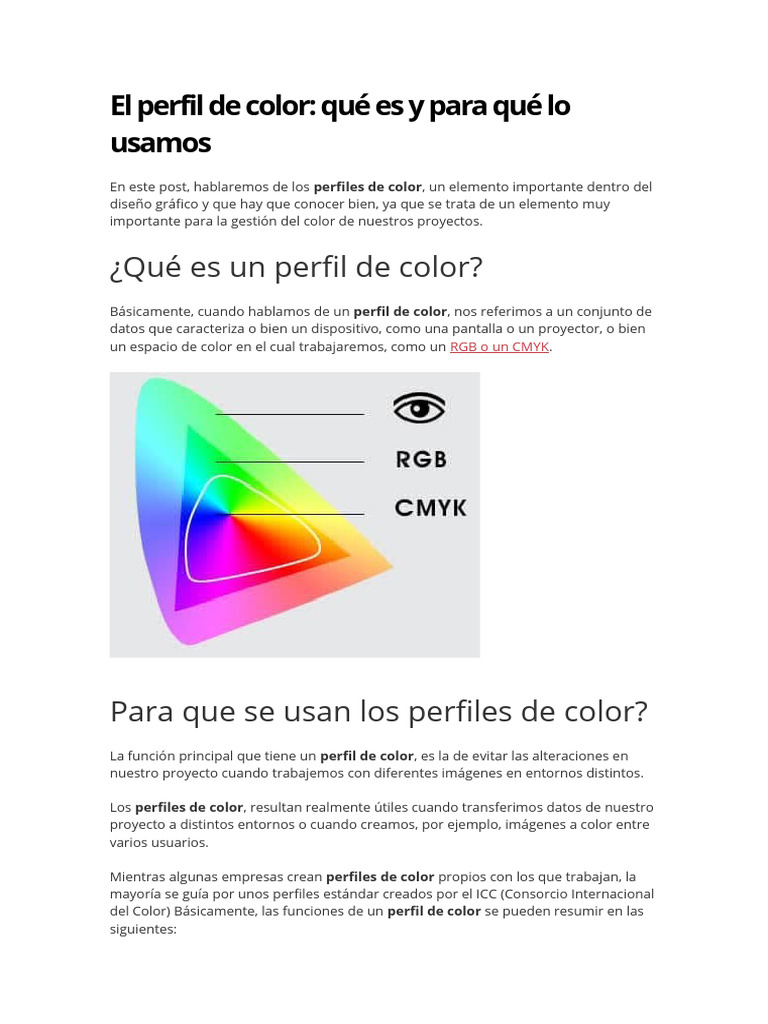 Qué es un perfil de color RGB | PDF | Color | Diseño gráfico