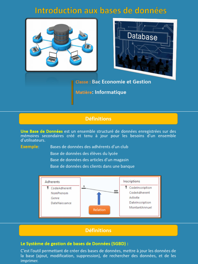 Introduction Aux Bases de Données | PDF | Bases de données | Logiciel