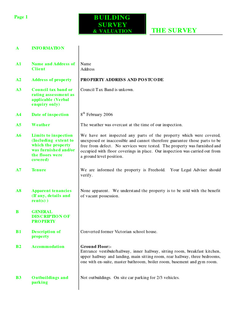 Building Survey - Case Study | PDF | Chimney | Wall