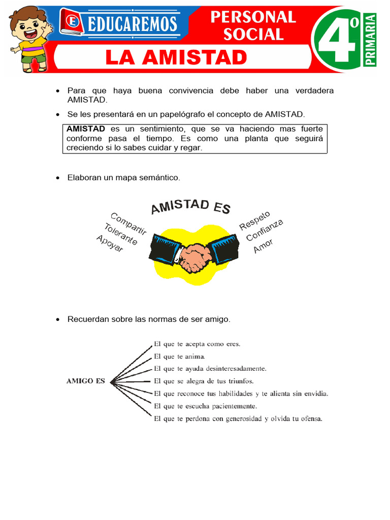 Ficha de La Amistad PS 03.04.2024 | PDF