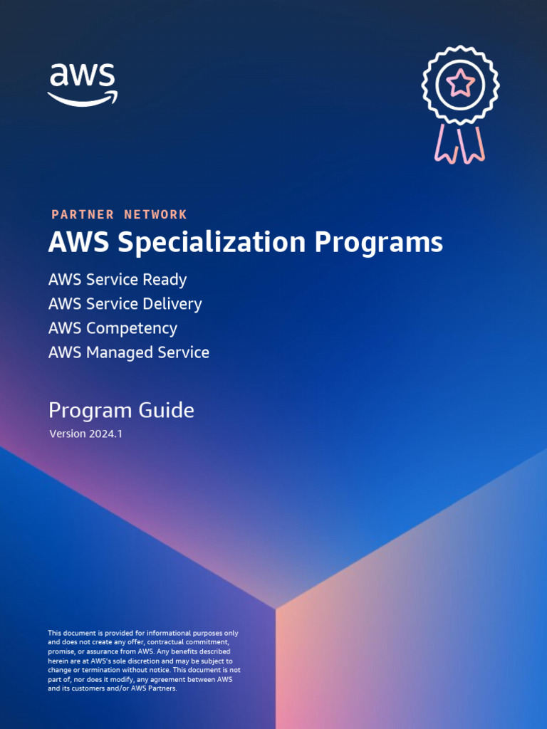AWS Specialization Programs Guide | PDF | Amazon Web Services | Mergers And Acquisitions