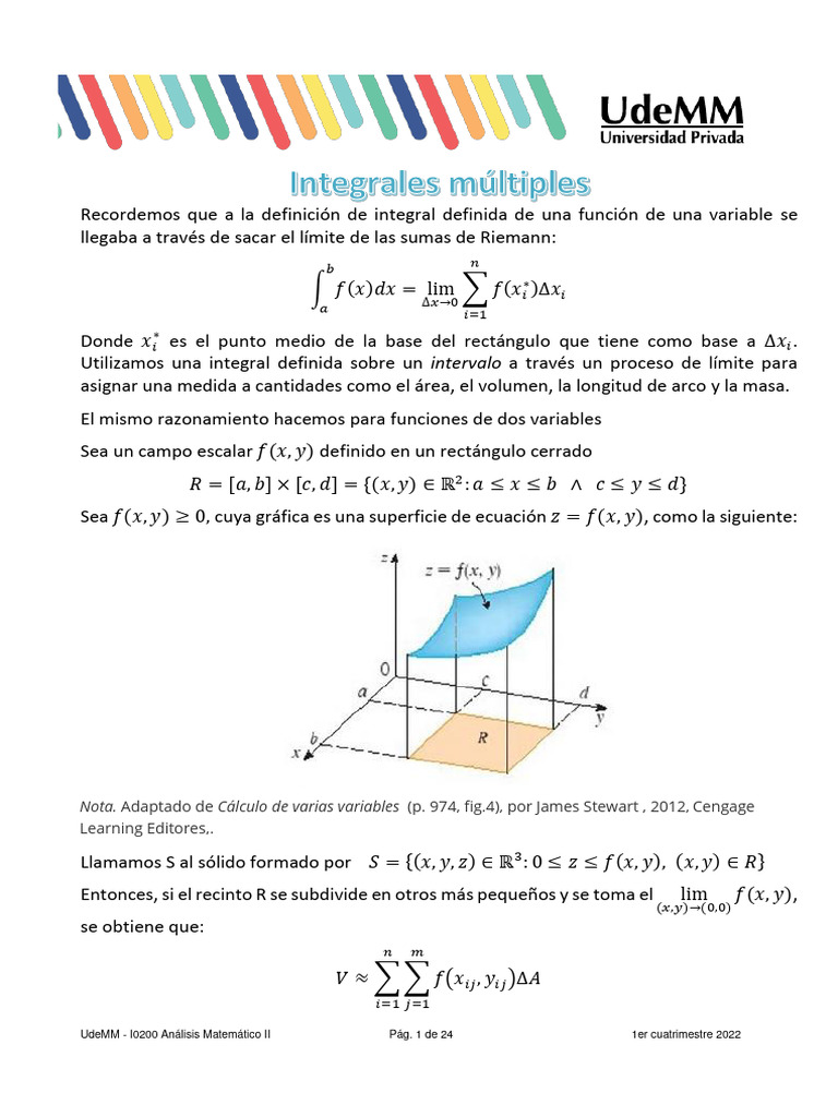 Integrales Multiples | PDF | Integral | Matemáticas Aplicadas