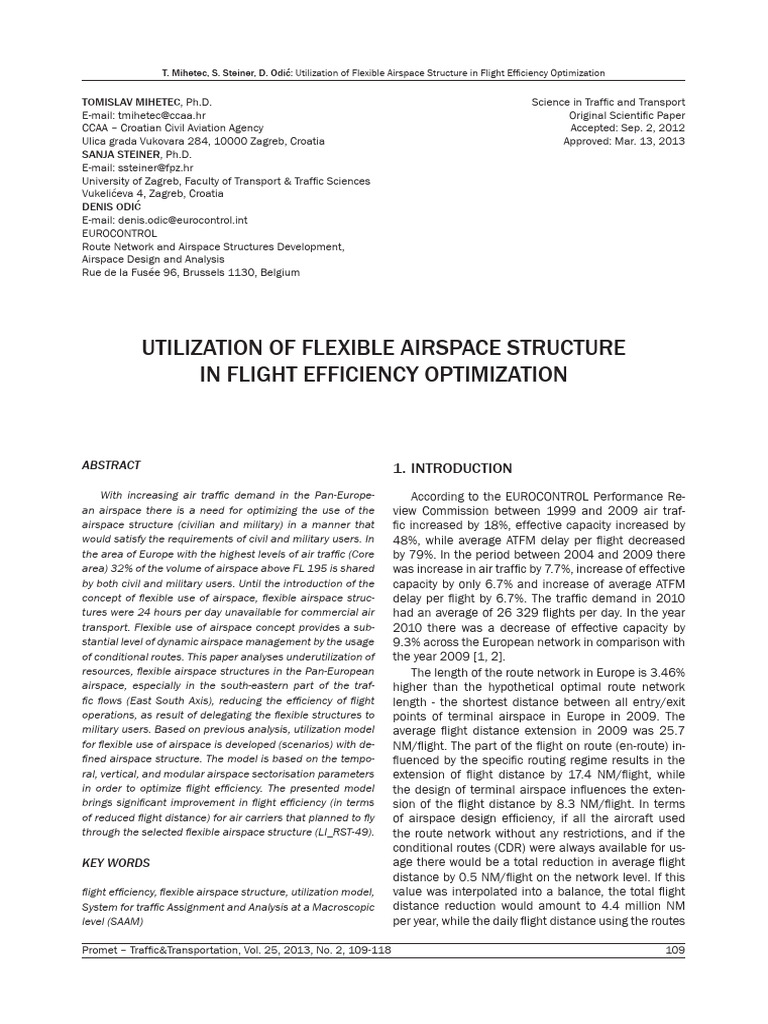 Utilization of Flexible Airspace Structu | PDF | Air Traffic Control | Aircraft