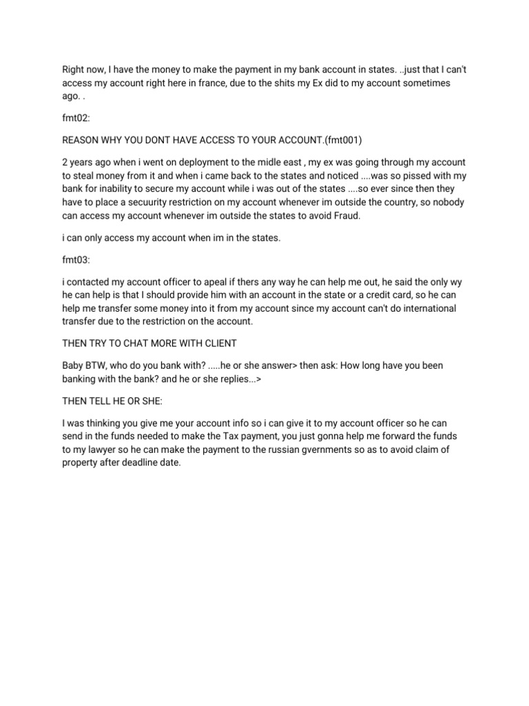 Bank Account Format | PDF