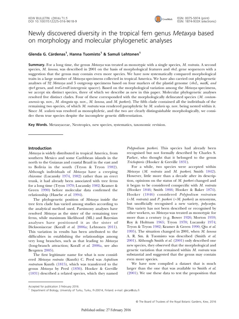 Cardenas - Etal - 2016 - Newly Discovered Diversity in The Tropical ...