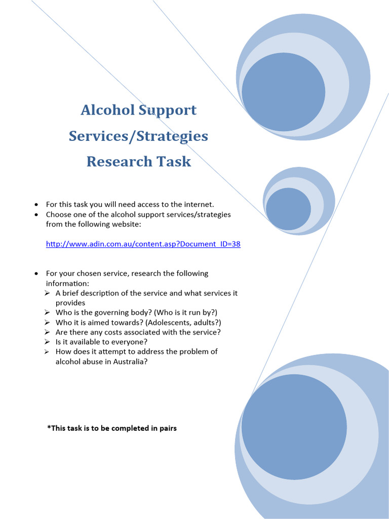 Alcohol Support Services Web Search Project | PDF | Computers