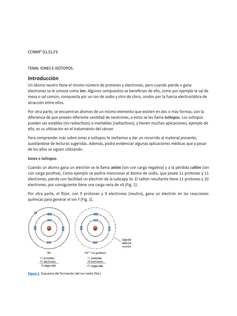Iones e Isótopos: Conceptos y Usos | PDF | Isótopo | Desintegración ...