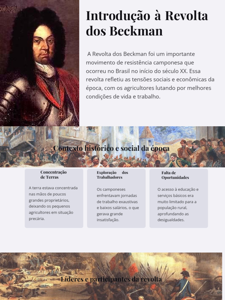 Revolta dos Beckman: Luta Camponesa no Brasil | PDF | Agricultura