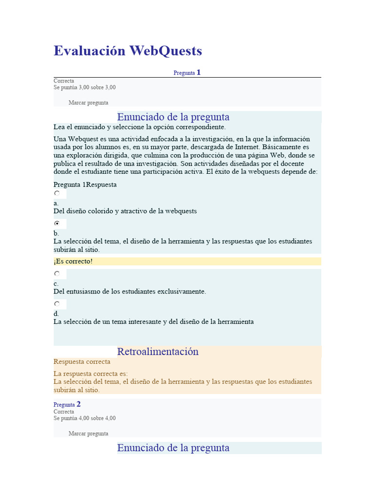 Evaluación WebQuests | PDF | Comunicación humana | Aprendizaje