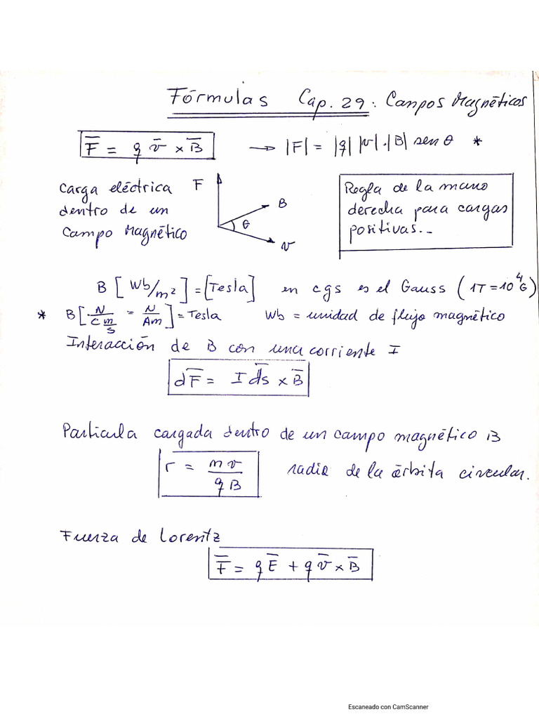 Formulas Campos Magnéticos | PDF