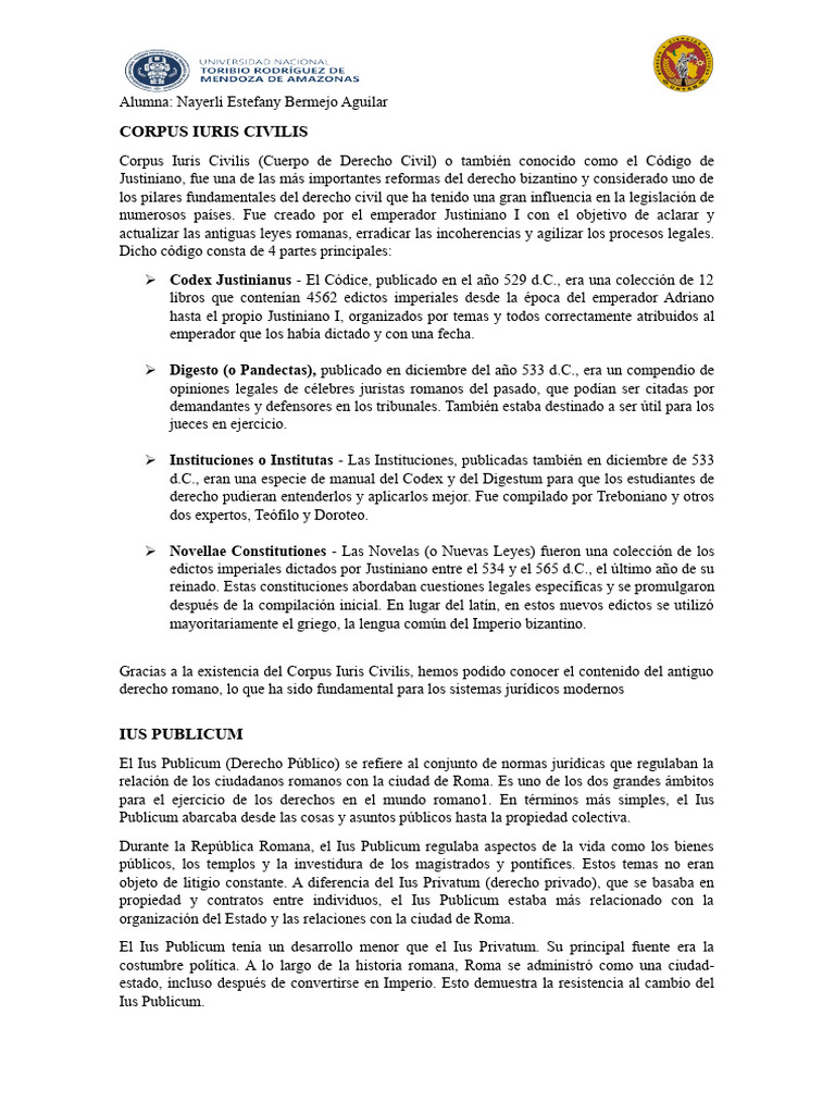 Corpus Iuris Civilis | PDF | Justiniano I | Roma antigua