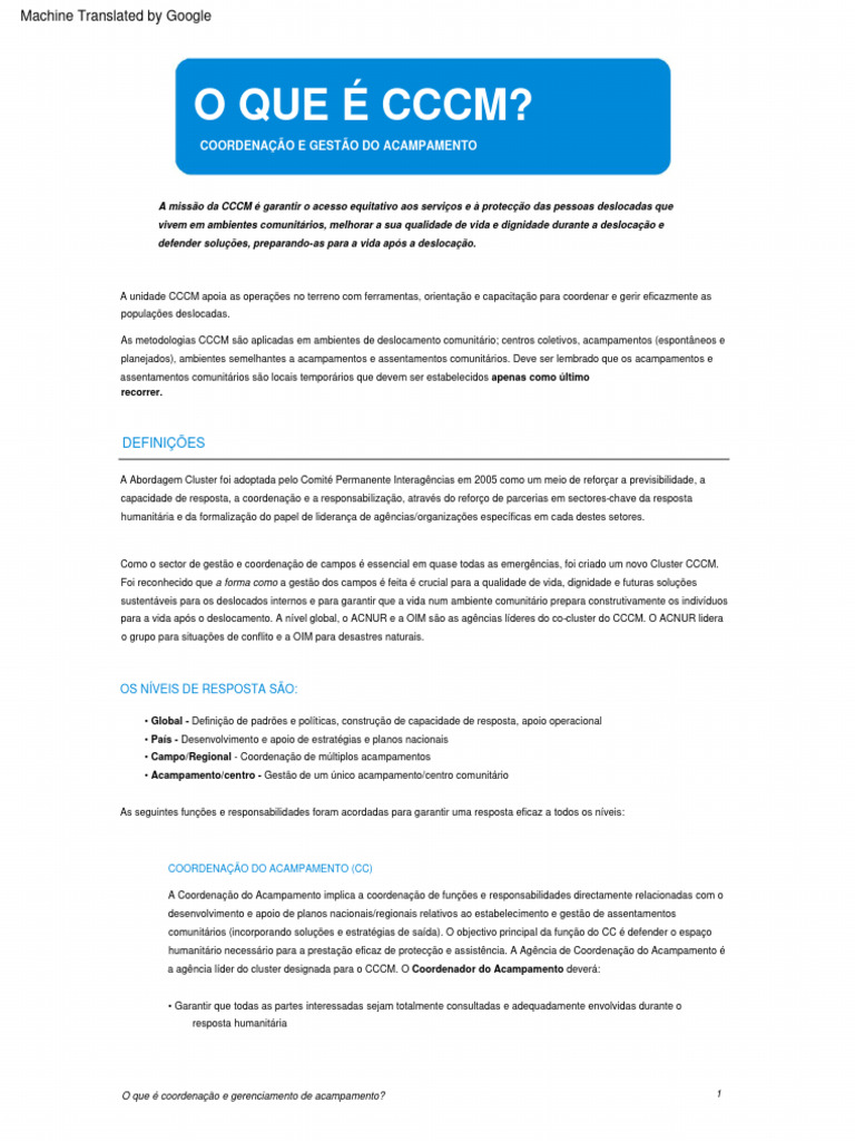 What Is CCCM CCCM Cluster | PDF | Desenvolvimento profissional | Vida