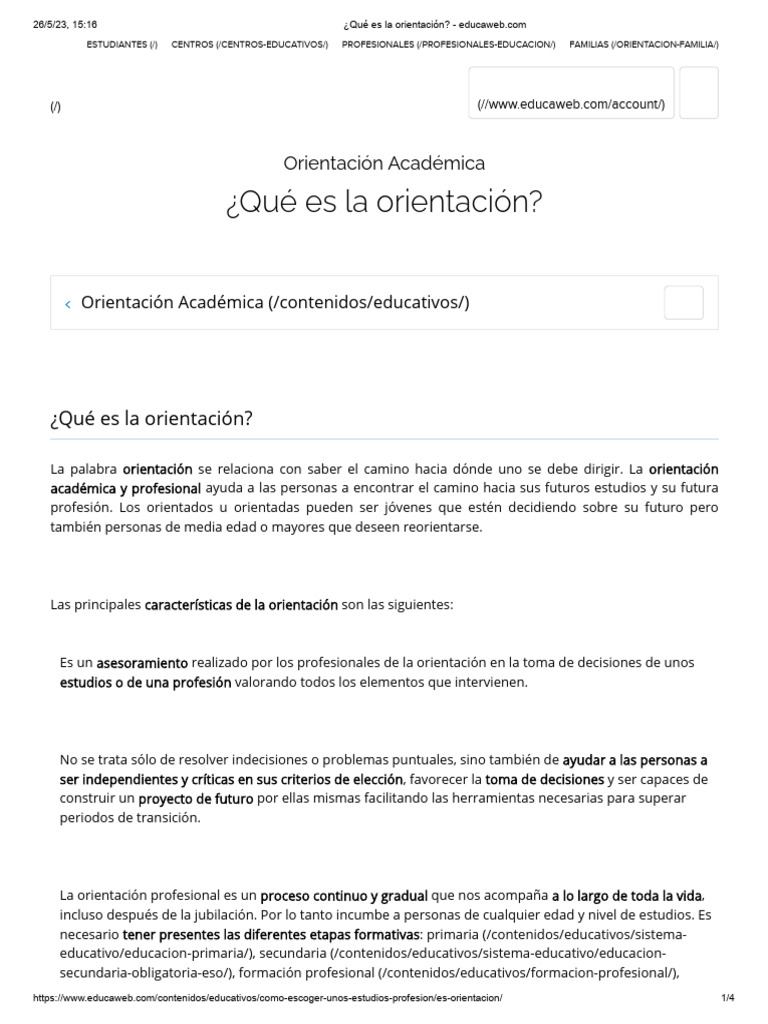 ¿Qué Es La Orientación? | PDF | Toma de decisiones