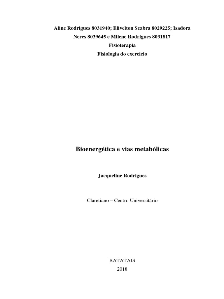 Fisiologia Do Exercicio | PDF | Metabolismo | Músculo