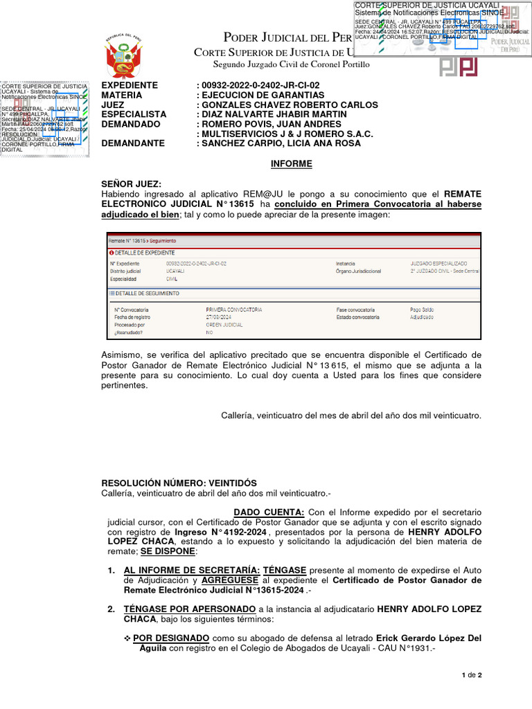 Res22 2022009320195219000784133 | PDF | Judicaturas | Ley Pública
