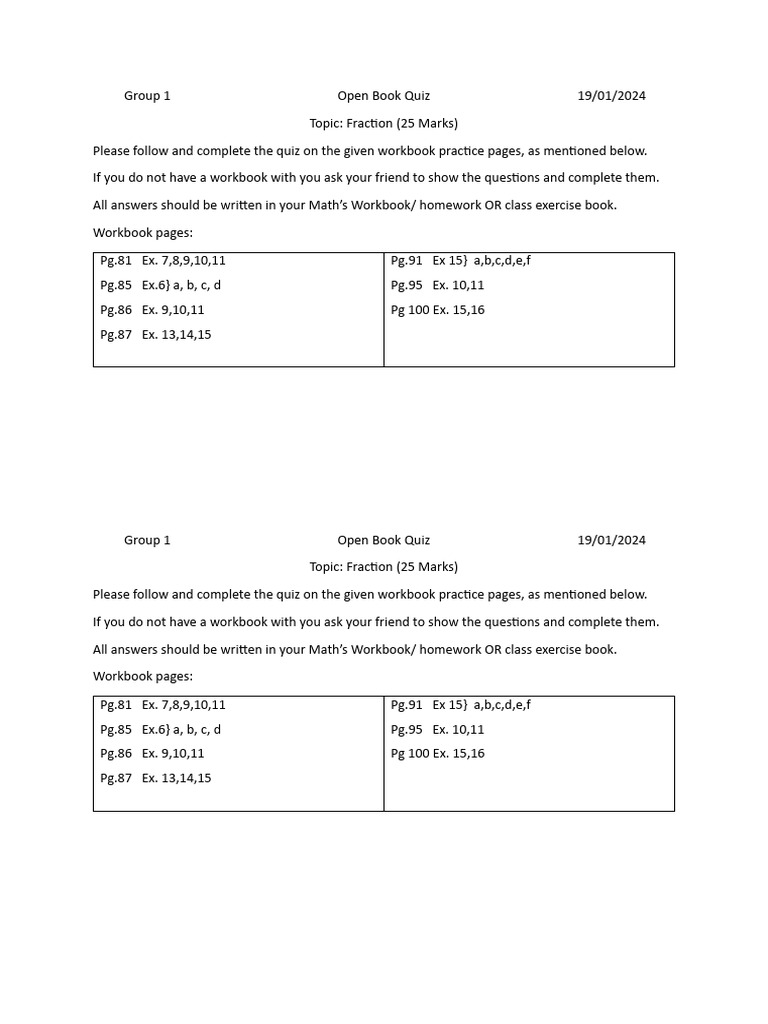 Open Book Quiz | PDF