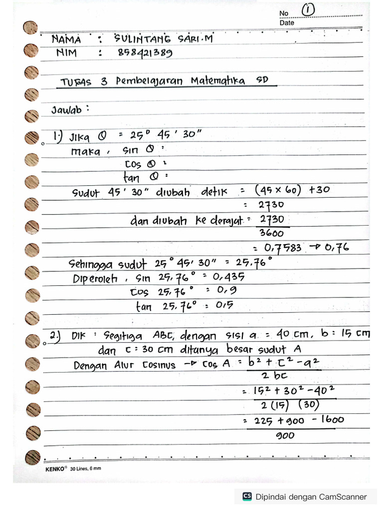 Tugas 3 Pembelajaran Matematika SD | PDF