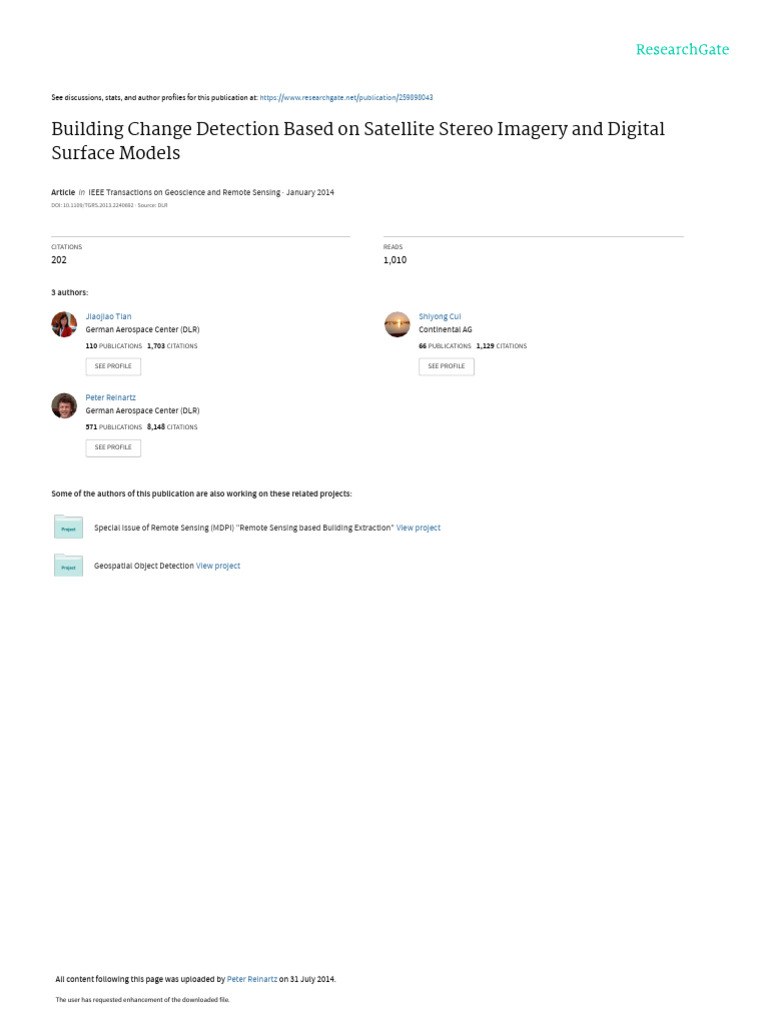 Satellite-Based Change Detection Techniques | PDF | Image Resolution ...