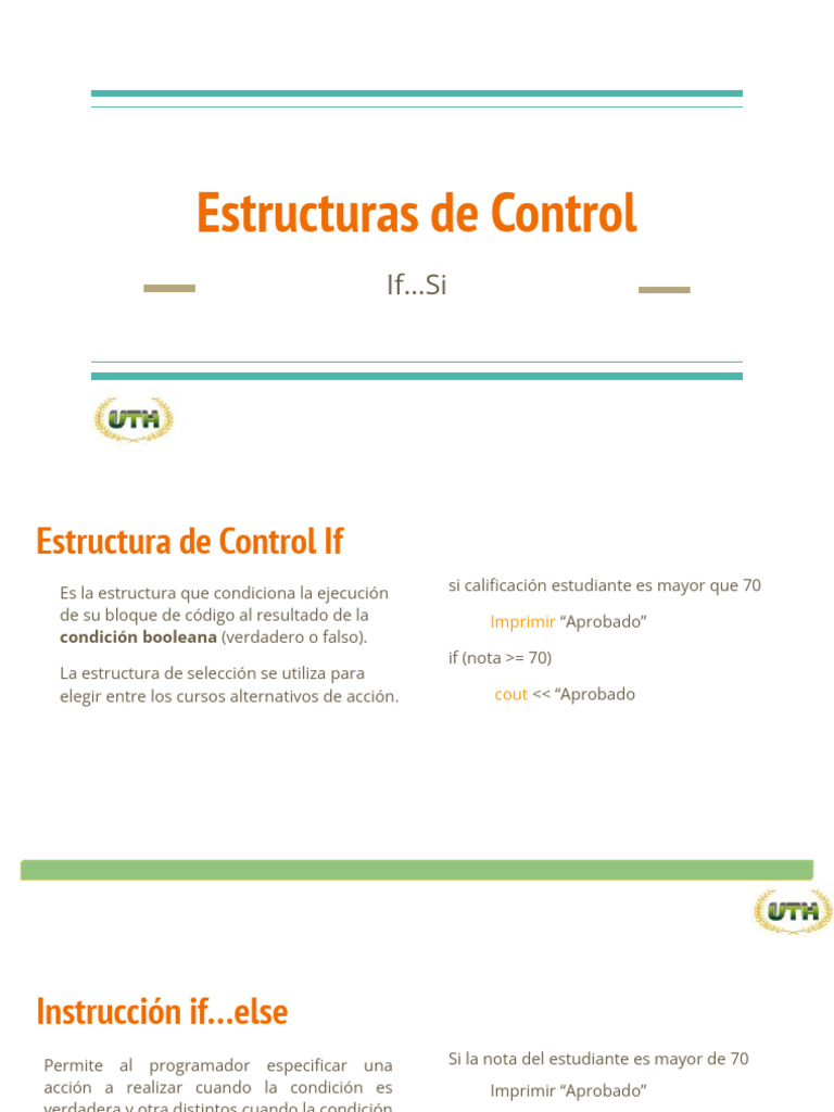 Estructuras de Control If | Descargar gratis PDF | Flujo de control ...