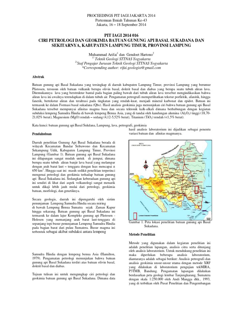 Petrologi dan Geokimia Basal Sukadana | PDF
