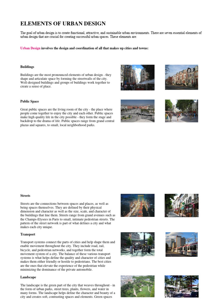 Key Elements of Urban Design | PDF | Social Science | Art
