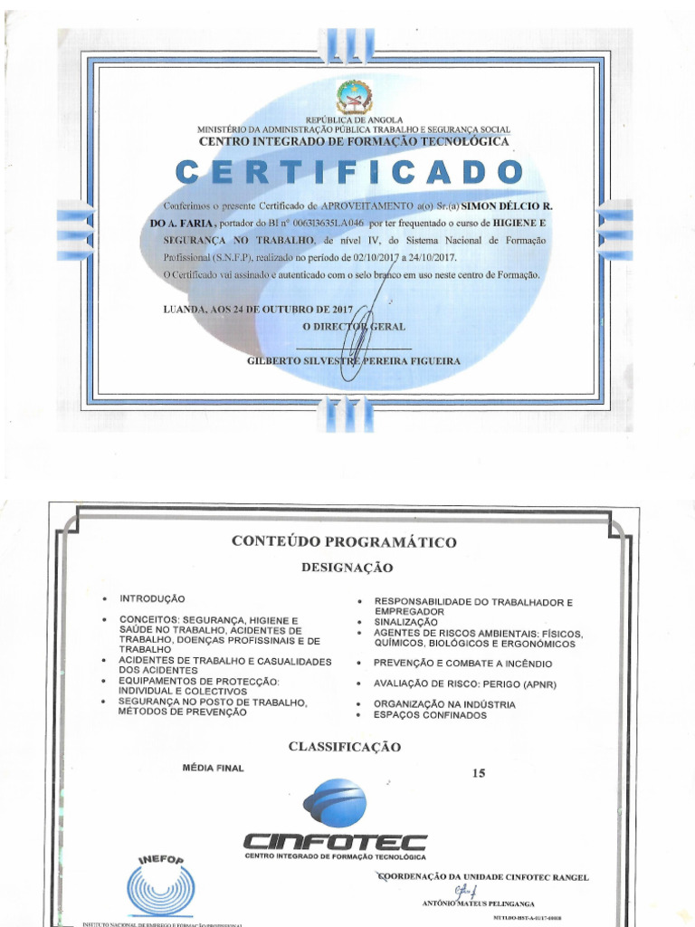 Certificado HST | PDF