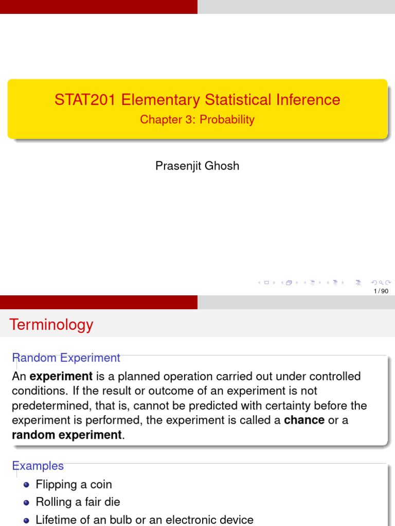 Chapter3 STAT201 Fall | Download Free PDF | Sampling (Statistics) | Probability