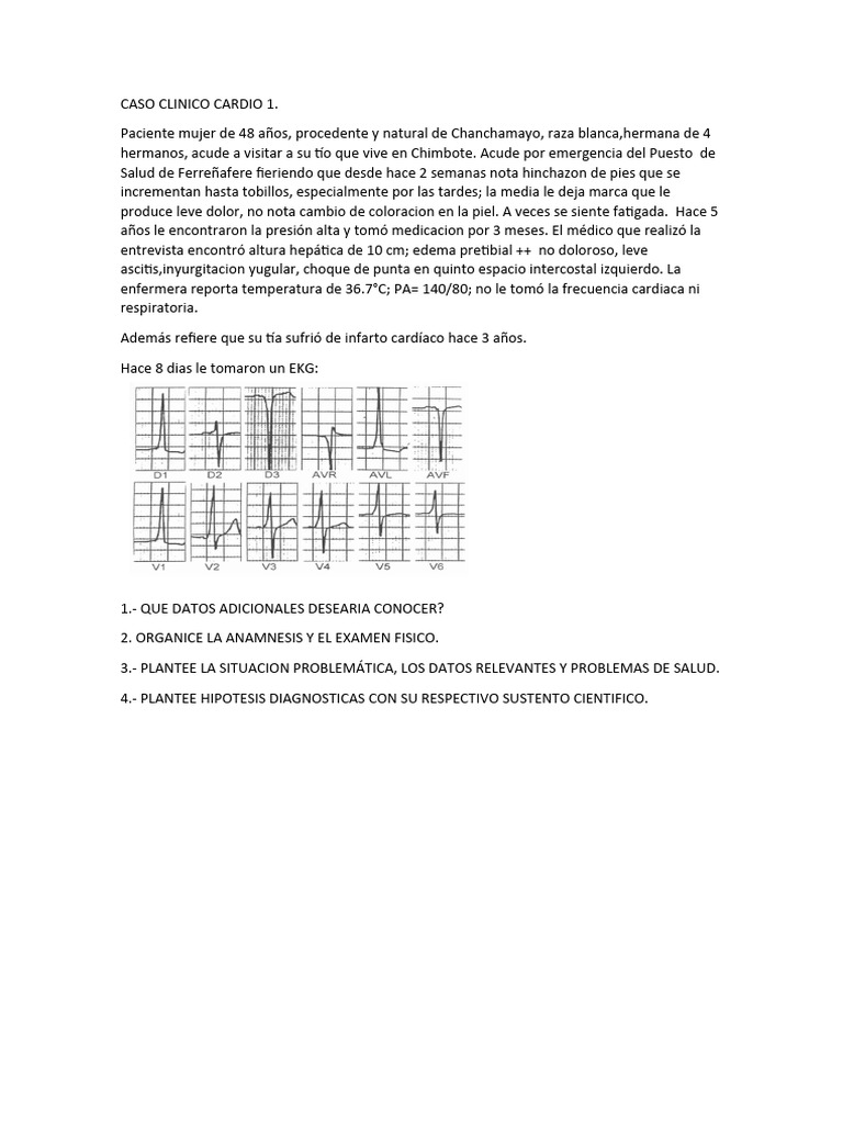 Caso Clinico Cardio 1 | PDF