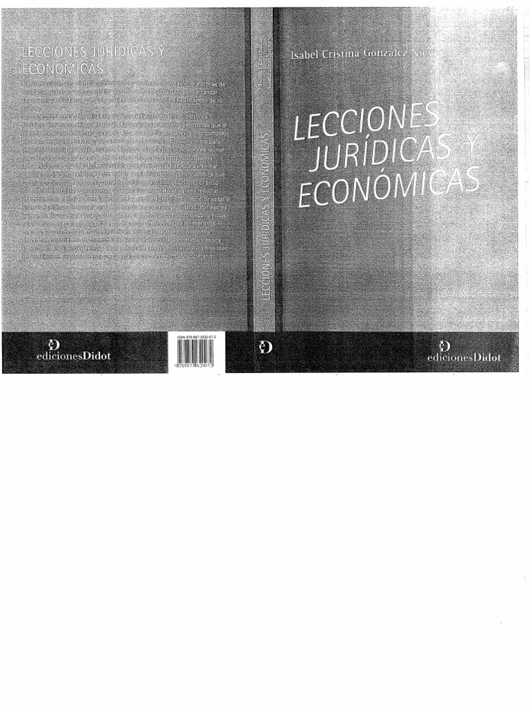 Lecciones Juridicas y Economicas - Isabel Cristina Gonzalez Nieves | PDF