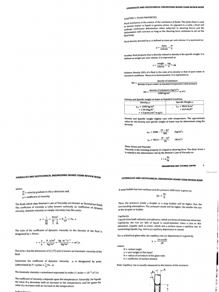 Hydraulic and Geotechnical by Mega Review | PDF