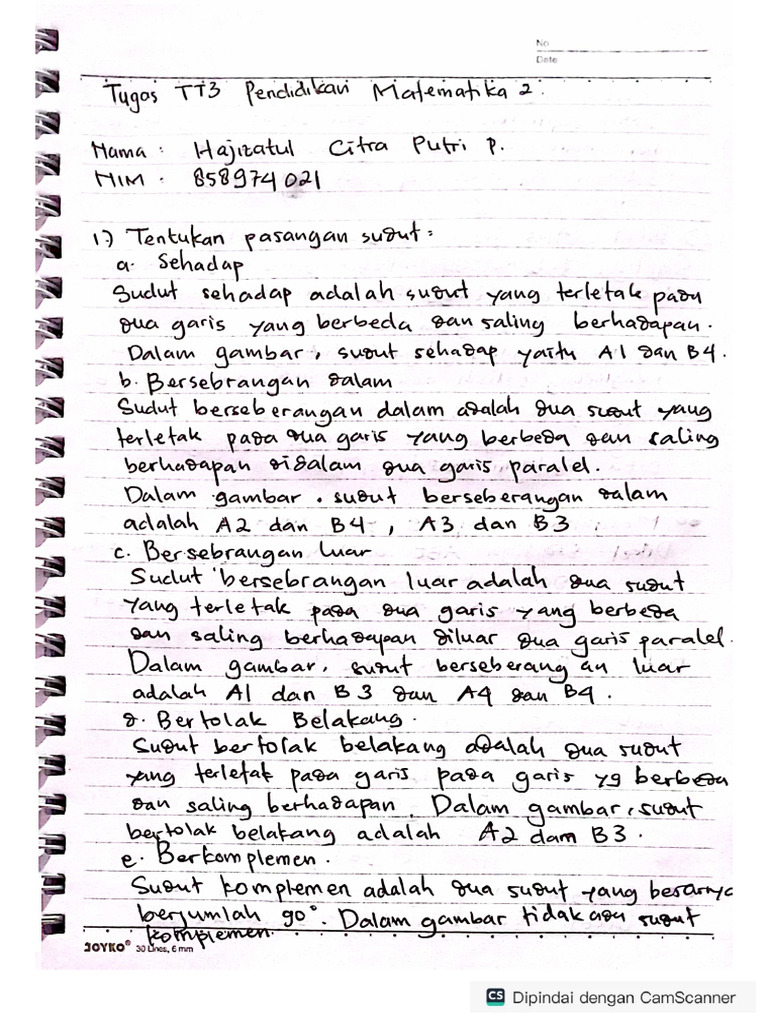 TT3 MTK Hajizatul Citra 858974021 | PDF