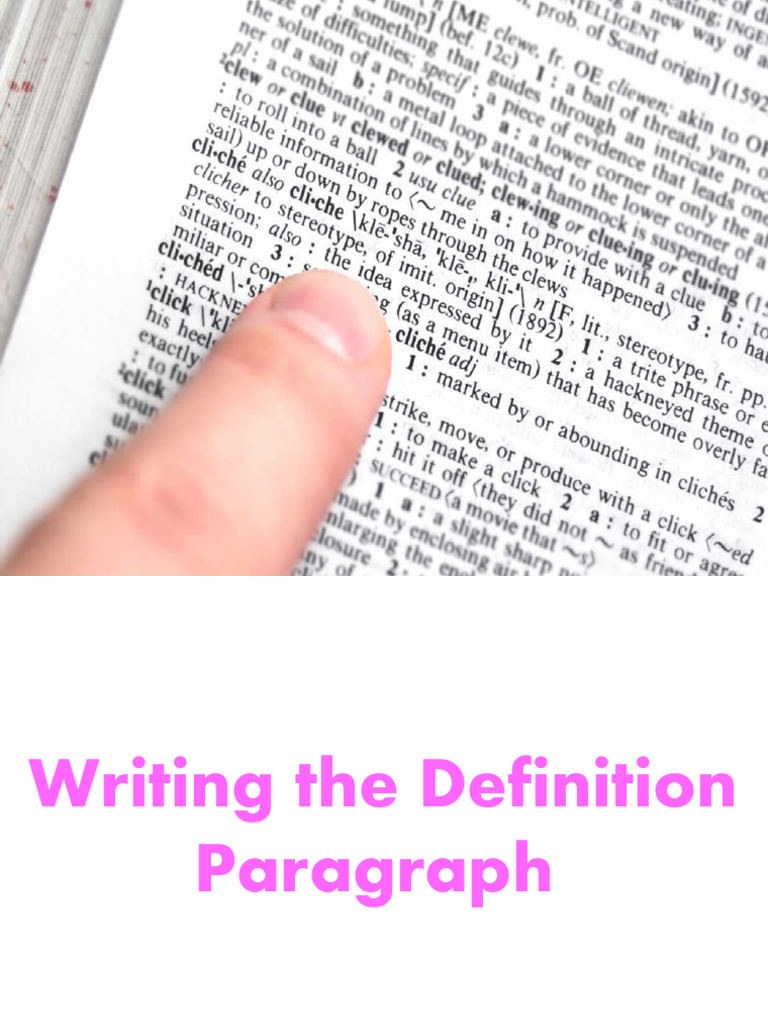 Writing The Definition Paragraph | PDF | Definition | Cajun Cuisine