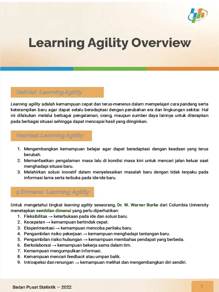 Materi Learning Agility Bumn 2024 | PDF