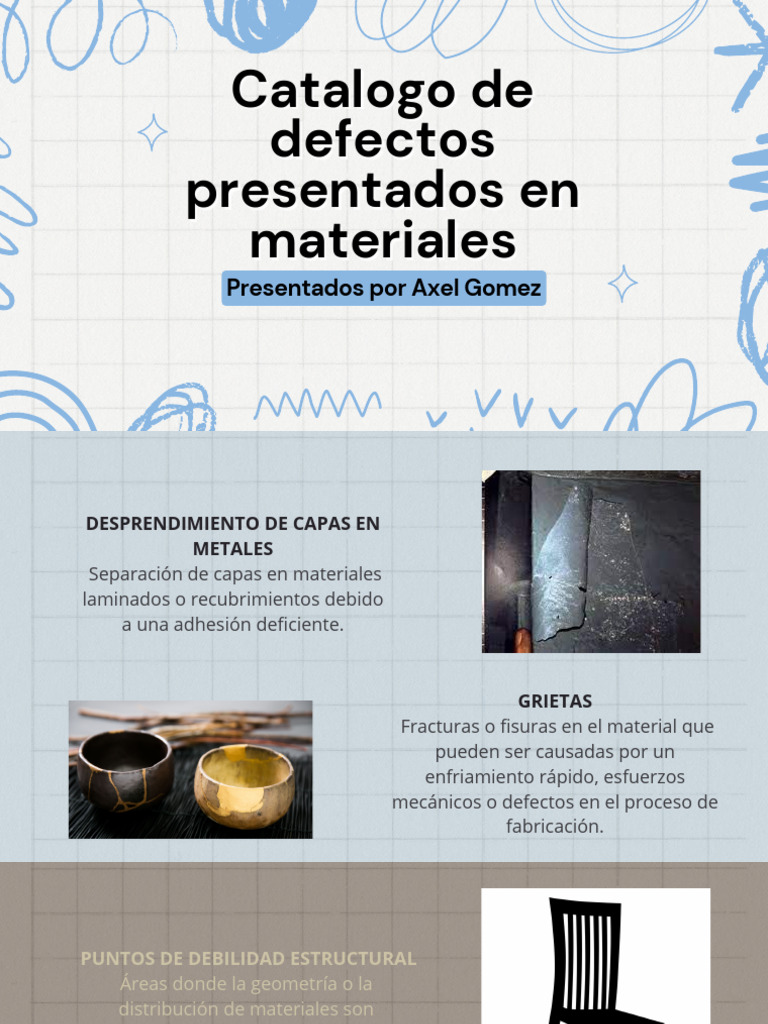 Catalogo de Defectos Presentados en Materiales | PDF | Contaminación ...